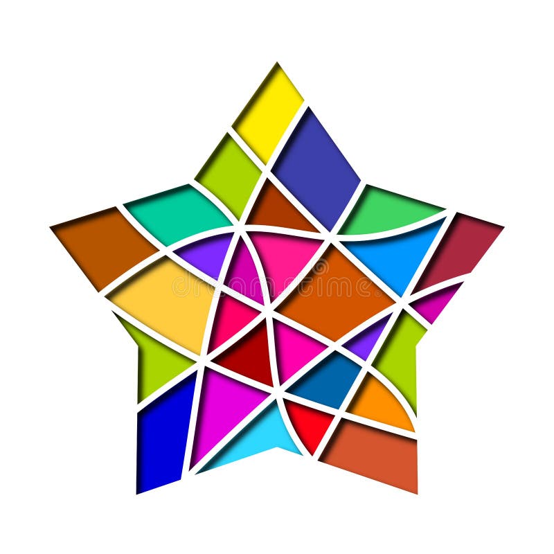 Star Shape Random Color Isolated Stock Vector - Illustration of ...