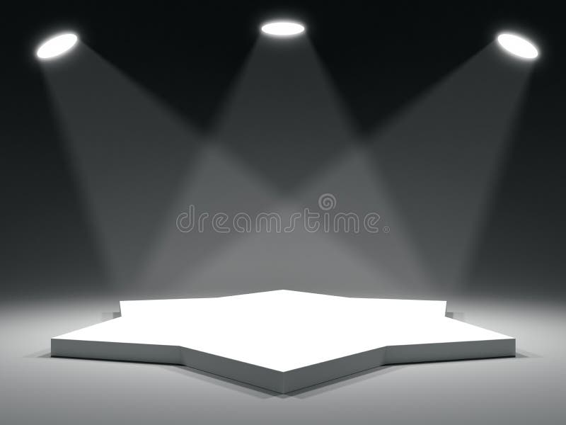 Star shape stage stock illustration. Illustration of entertainment ...
