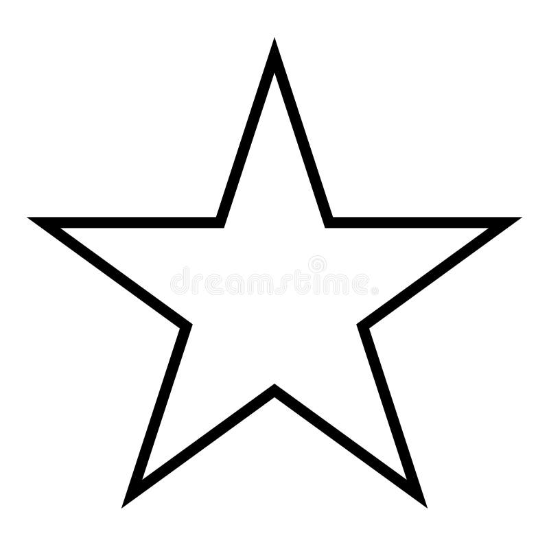 Simple Five Corners Star. Yellow, Golden Color Star Shape Stock Vector ...