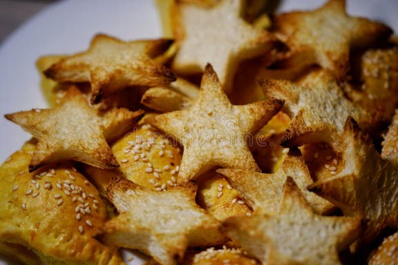 Star Shape Toast and Pastry Stock Photo - Image of toast, shape: 272833388