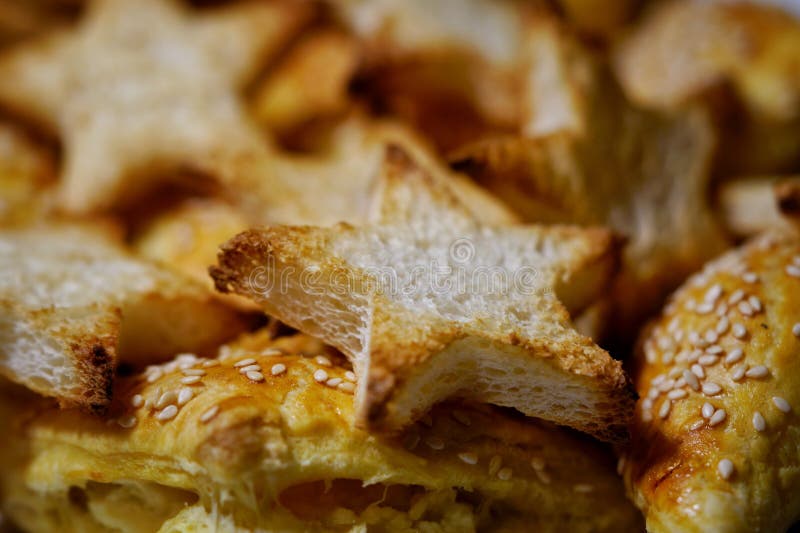 Star Shape Toast and Pastry Stock Photo - Image of pastr, shape: 272833174