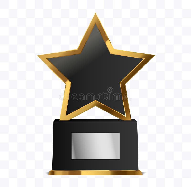 Star Trophy Award Illustration. Gold Prize Stock Vector - Illustration ...