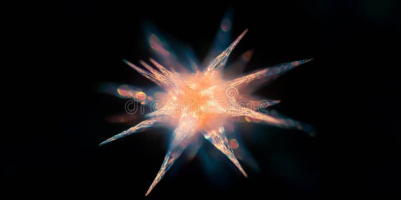 Star-shaped Bokeh Texture with Sharp Points and a Dazzling Sparkle in a ...