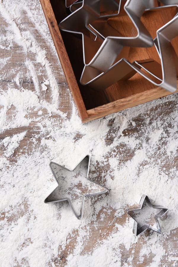 Star shaped cookie cutters stock image. Image of christmas - 101530057