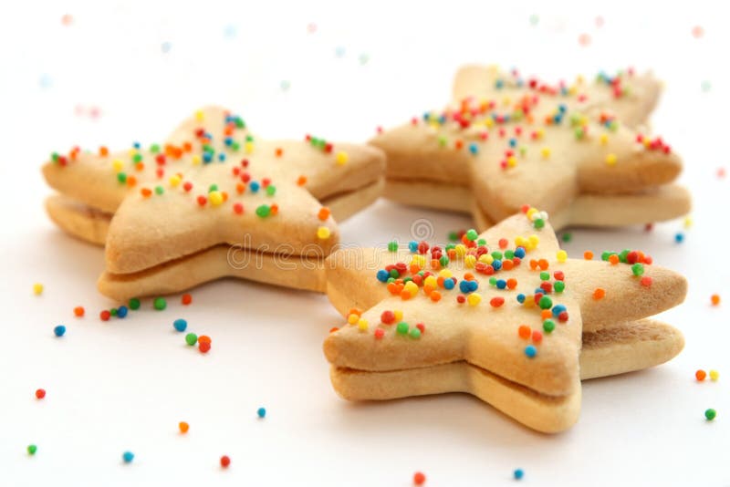 Star shaped cookies stock image. Image of bright, decoration - 14019491