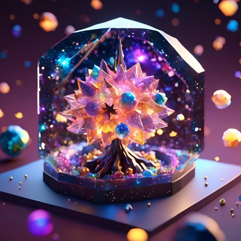 Star-Shaped Cosmic World stock illustration. Illustration of screenshot ...