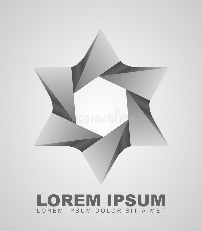 Star shaped design element stock illustration. Illustration of grey ...