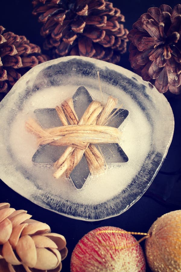 Star-shaped in the ice stock photo. Image of pastry, color - 36054108