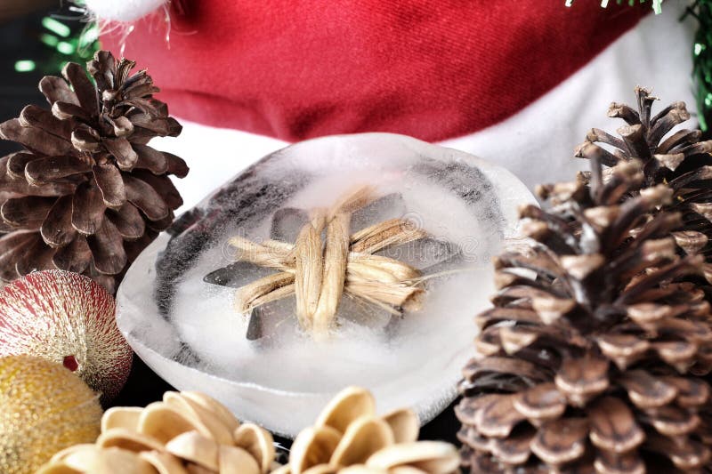 Star-shaped in the ice stock photo. Image of decoration - 36054138