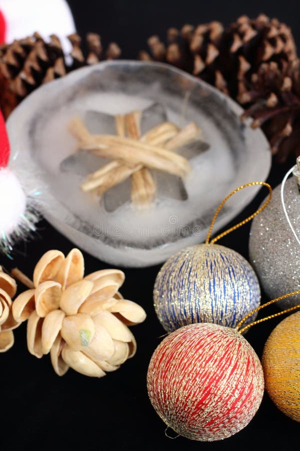 Star-shaped in the ice stock photo. Image of seasonal - 36054640