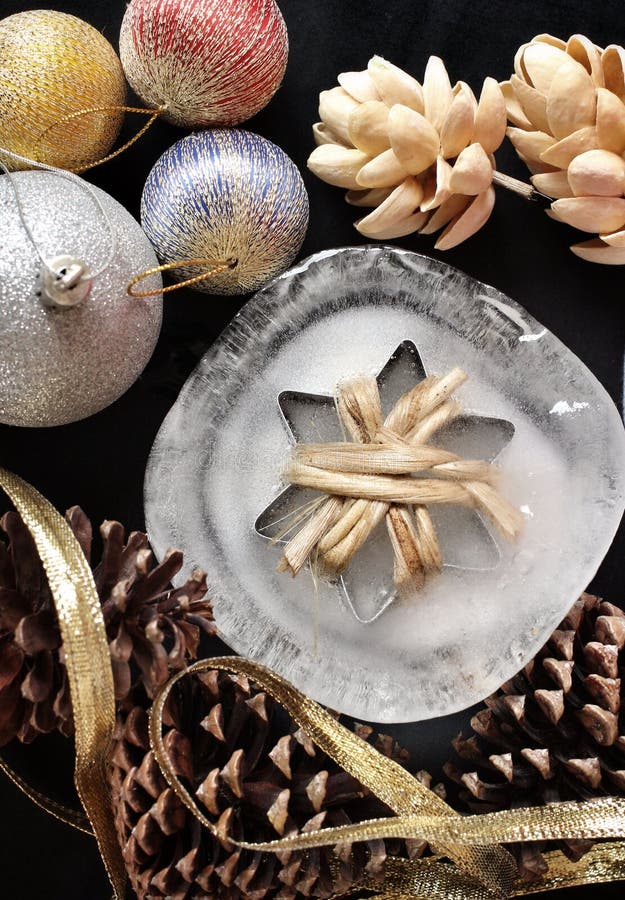 Star-shaped in the ice stock photo. Image of home, hats - 36054696