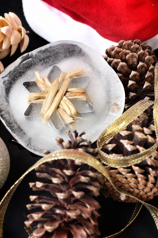 Star-shaped in the ice stock image. Image of holiday - 36054697