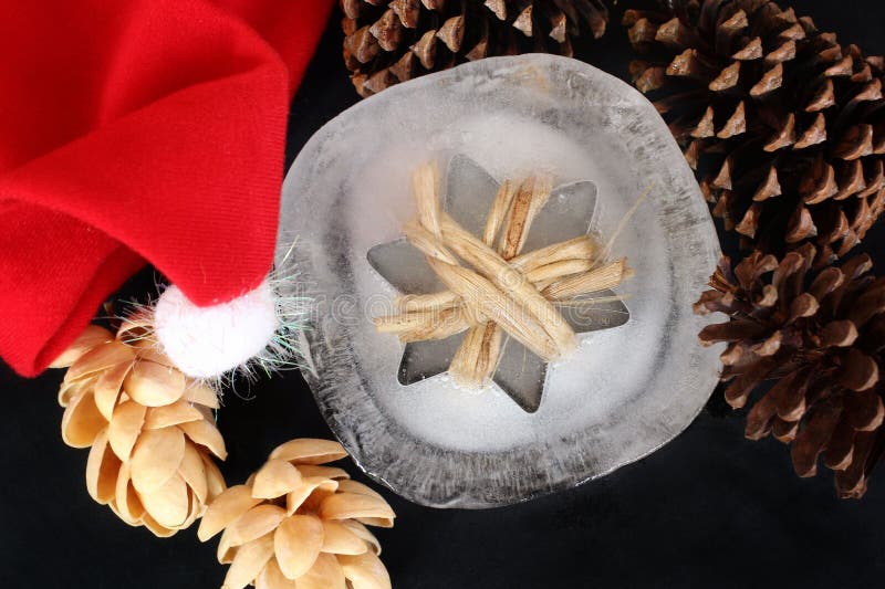 Star-shaped in the ice stock image. Image of holiday - 36055317