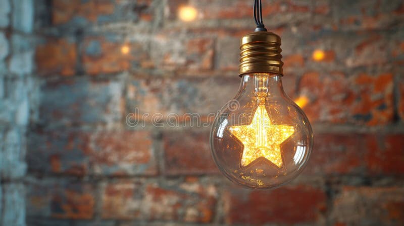 Star Shaped Illumination Bulb Stock Photo - Image of brightness ...
