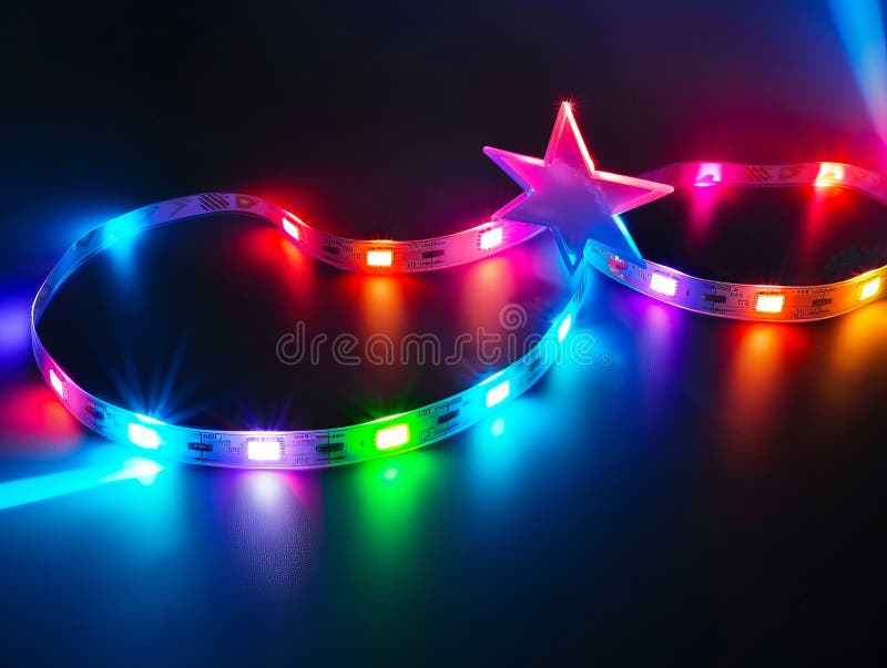 A Star Shaped Led Strip Light Stock Image - Image of lead, heart: 317645259