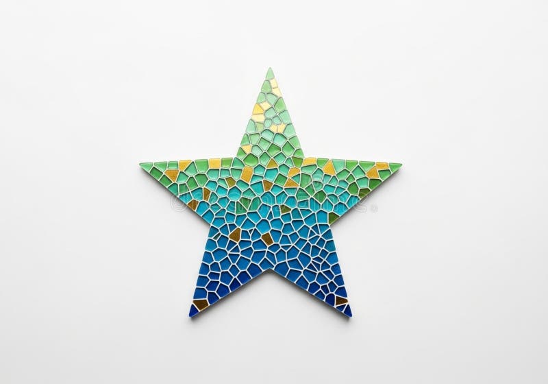 Star-shaped Mosaic Composed of Small Hexagonal and Pentagonal Tiles in ...