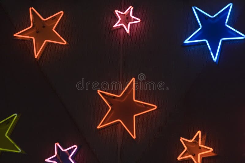 Star shaped neon lights stock image. Image of neon, sign - 1166089