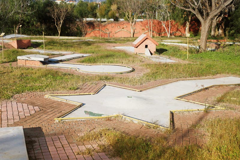 Star-shaped Obstacle on a Mini Golf Course Stock Photo - Image of play ...