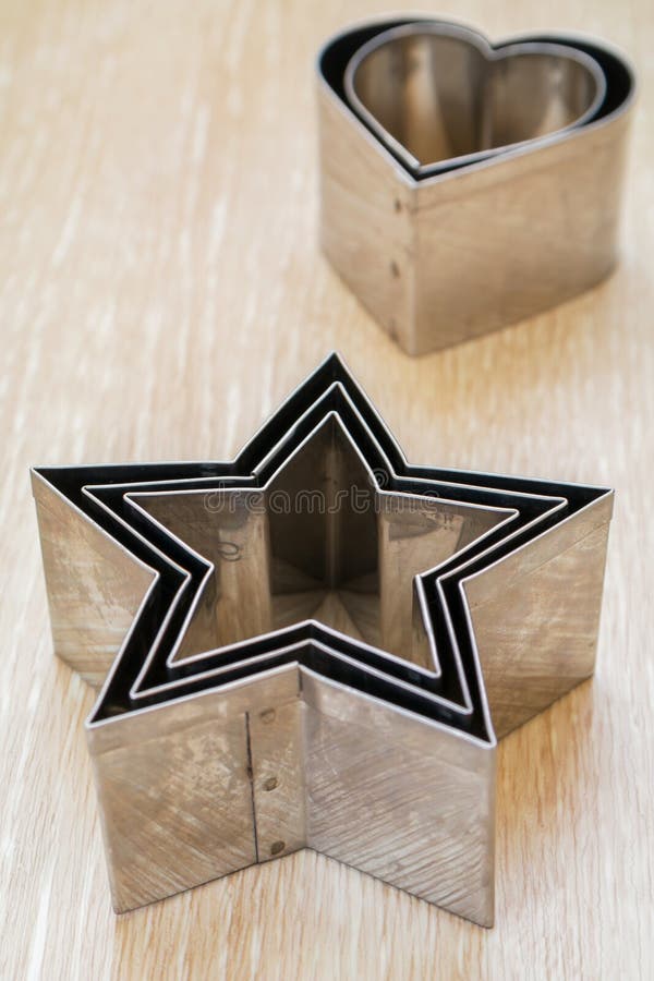 Star Shaped Pastry Cutter with Heart Stock Photo - Image of chef ...