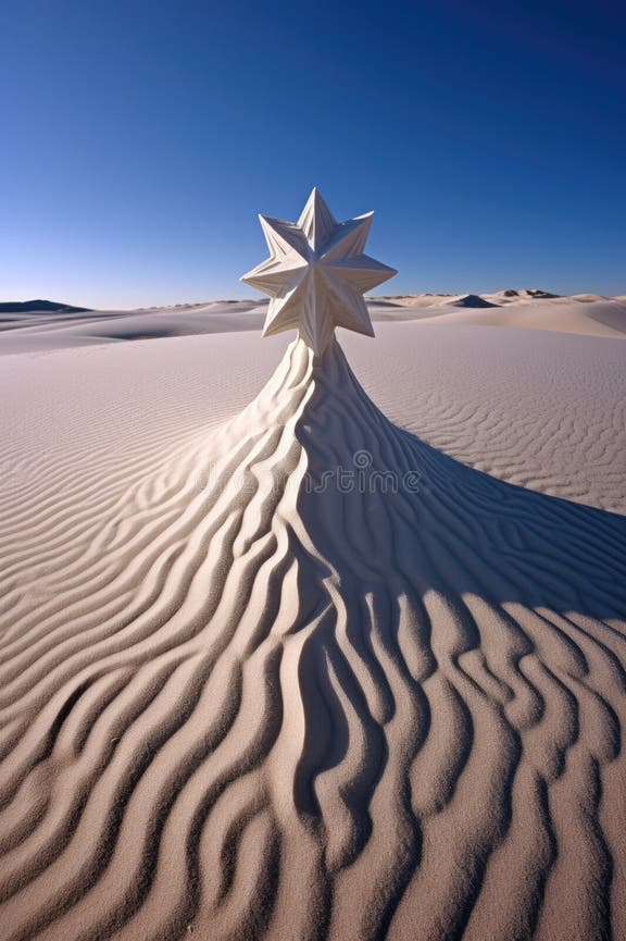 Star-shaped Sand Formation on a Desert Dune Stock Illustration ...
