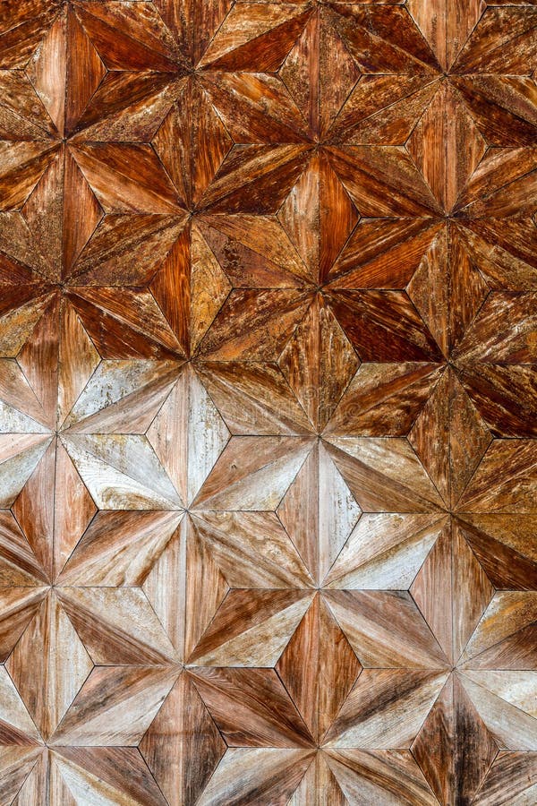 Star Shaped Weathered Wooden Panel Design Close Up Stock Image - Image ...