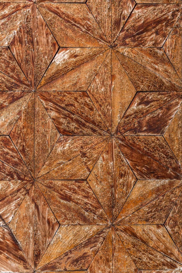 Star Shaped Weathered Wooden Panel Design Close Up Stock Photo - Image ...