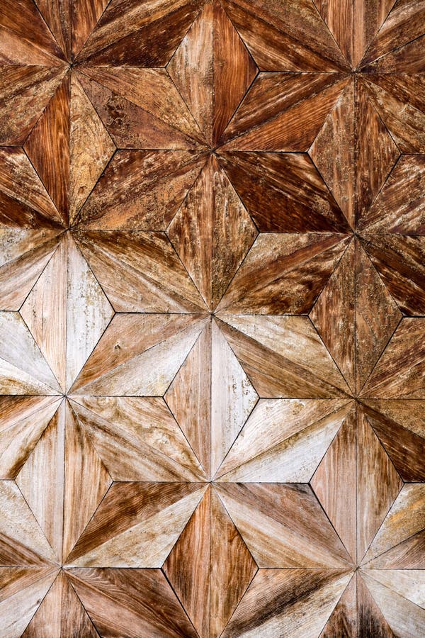Star Shaped Weathered Wooden Panel Design Close Up Stock Image - Image ...