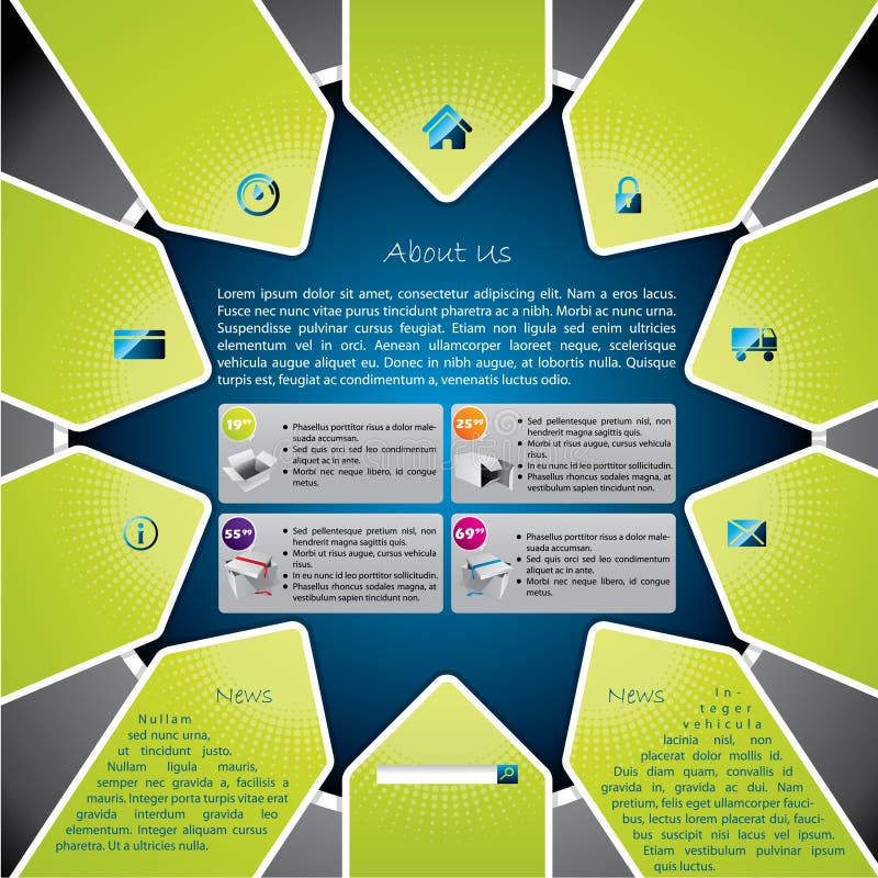 Star Shaped Website Frame Design Stock Vector - Illustration of site ...