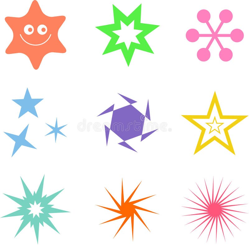 Star shapes stock illustration. Illustration of creative - 5552152
