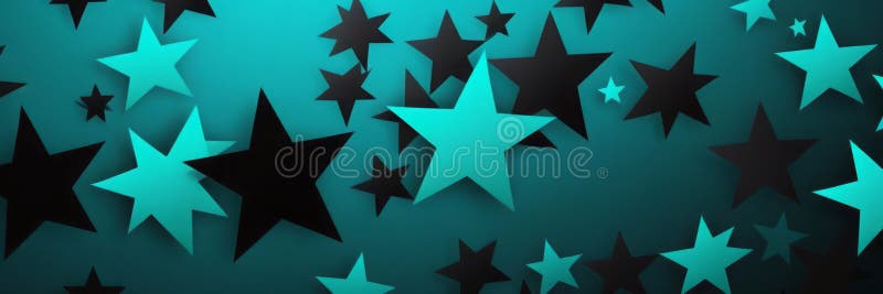 Star Shapes in Black and Teal Stock Photo - Image of abstract, colorful ...
