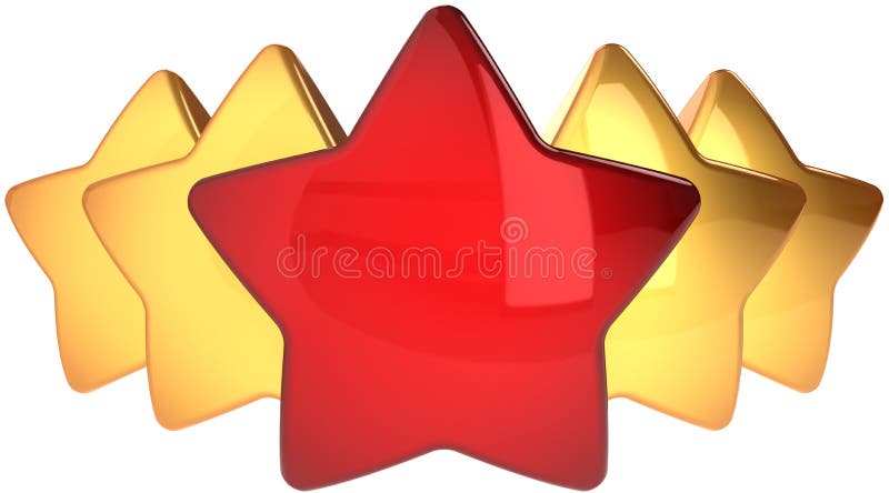Star Shapes Leadership Concept Stock Illustration - Illustration of ...