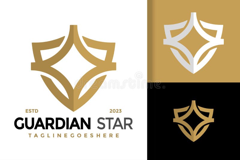 Star Shield Guardian Logo Logos Design Element Stock Vector ...