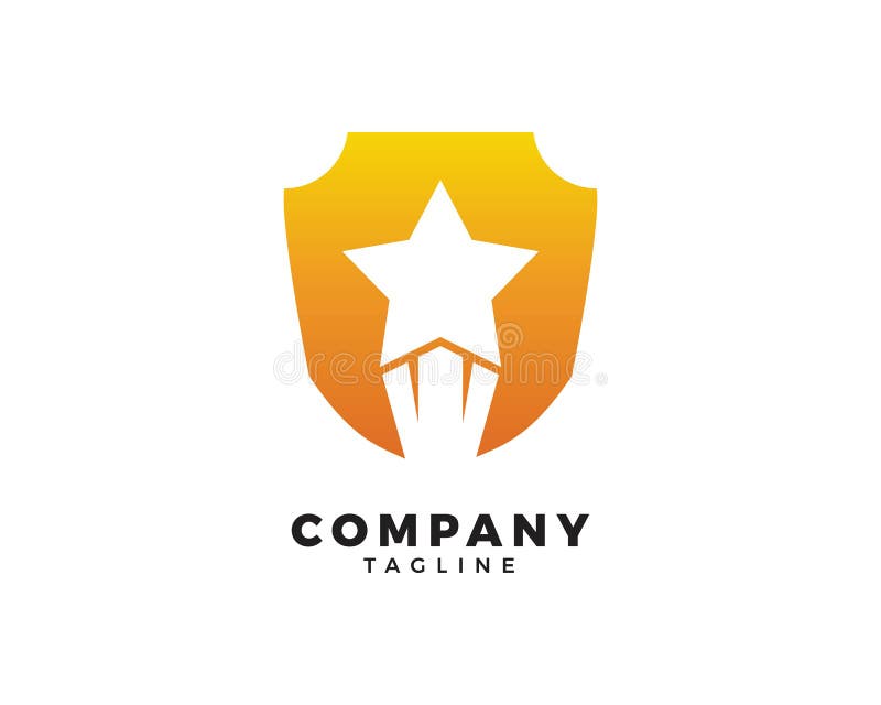 Star Shield Logo Vector Template Stock Vector - Illustration of emblem ...