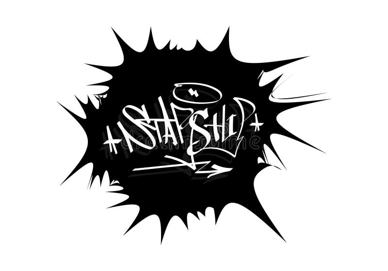 STAR SHIP Word Graffiti Tag Art Stock Vector - Illustration of label ...