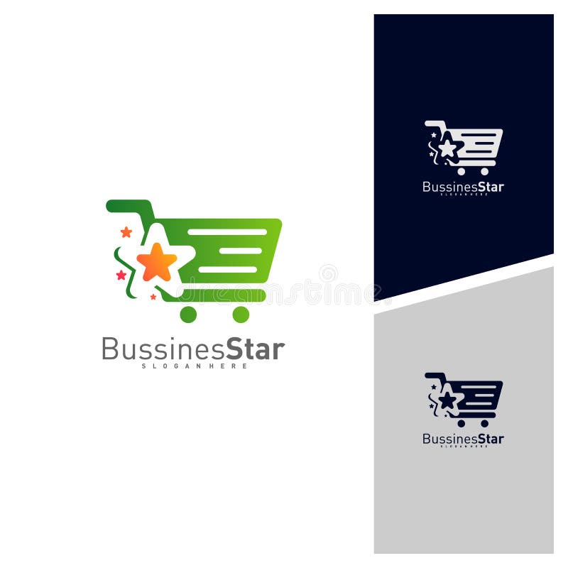 Star Shop Logo Design Concept. Shopping Center Logo Vector Stock Vector ...