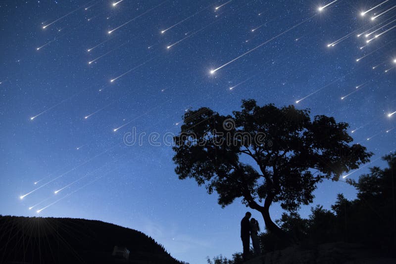 Star shower stock image. Image of falling, comet, milky - 63875509