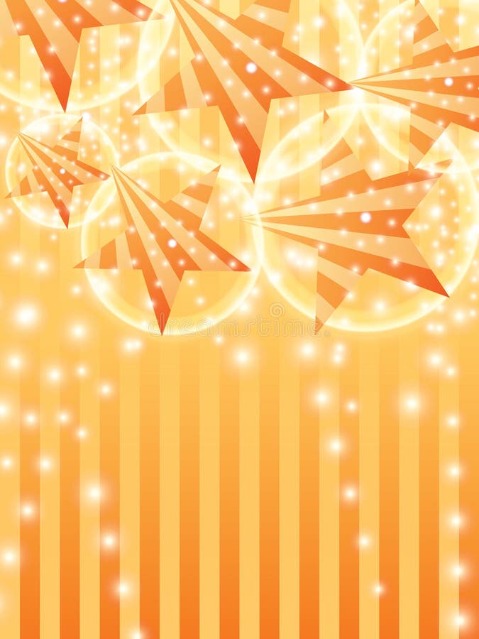 Star Side Ray Vertical Orange Sky Effect Stock Vector - Illustration of ...