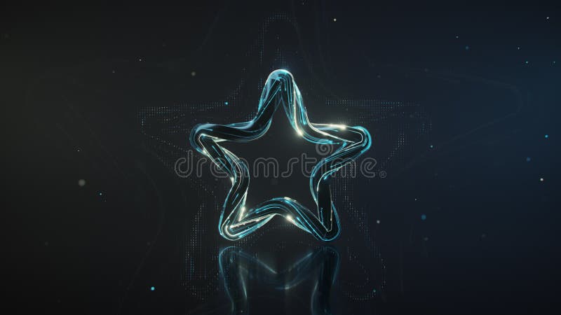 Star Sign of Glowing Light Trails 3D Rendering Stock Illustration ...