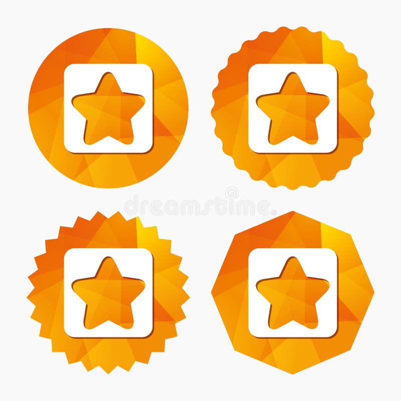 Star Sign Icon. Favorite Button. Navigation. Stock Illustration ...