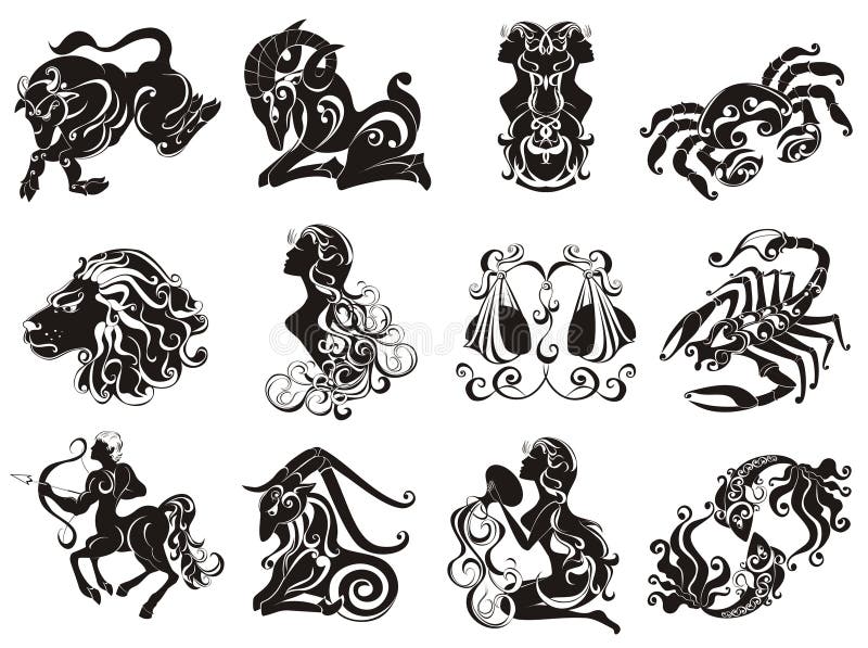 Star Signs Set. Vector Illustration Stock Vector - Illustration of ...