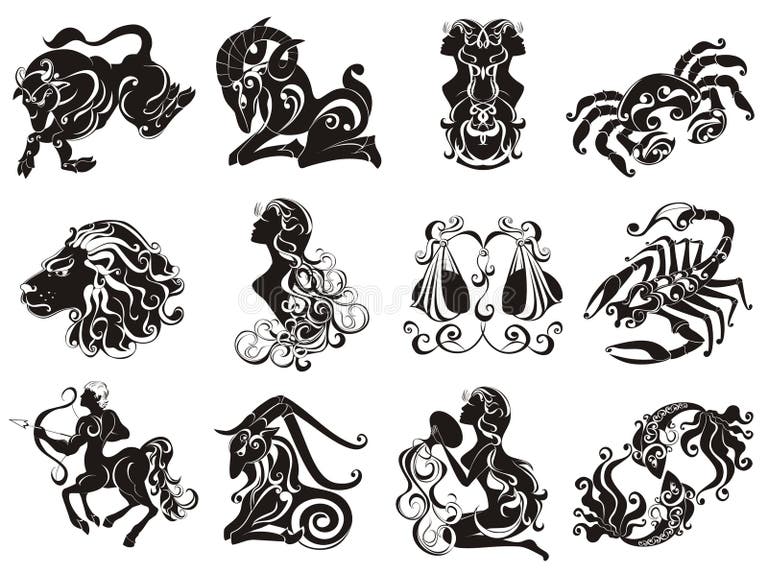 Star Signs Set. Vector Illustration Stock Vector - Illustration of ...