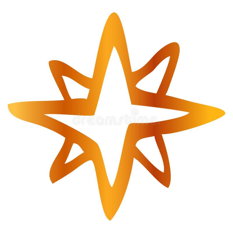 Star, Simple Vector Gold Golden Hand Draw Sketch Doodle, at White ...