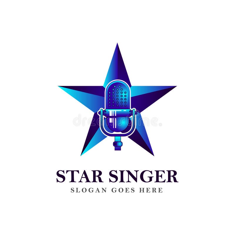Star Singer Logo Template Design Stock Illustration - Illustration of ...