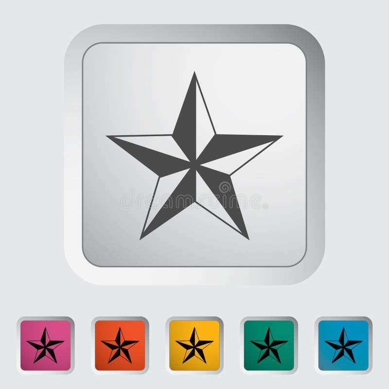 Star. Single flat icon. stock vector. Illustration of star - 97182523