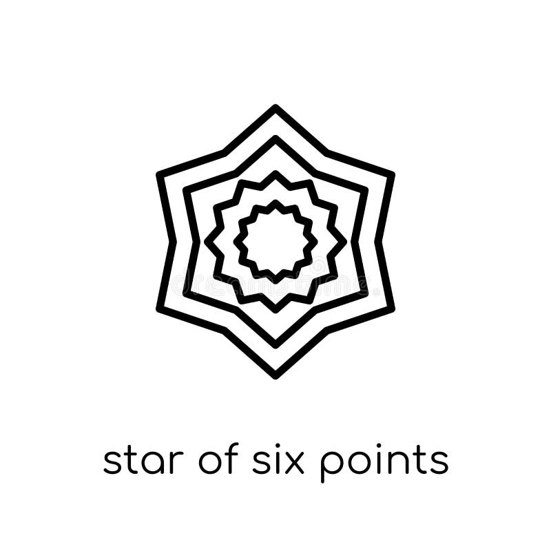 Star of Six Points Icon from Geometry Collection. Stock Vector ...