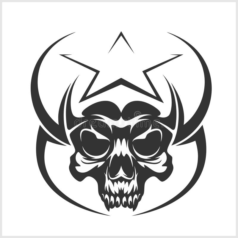 Skull. Abstract Vector Polygonal Skeleton Skull Illustration On Dark ...