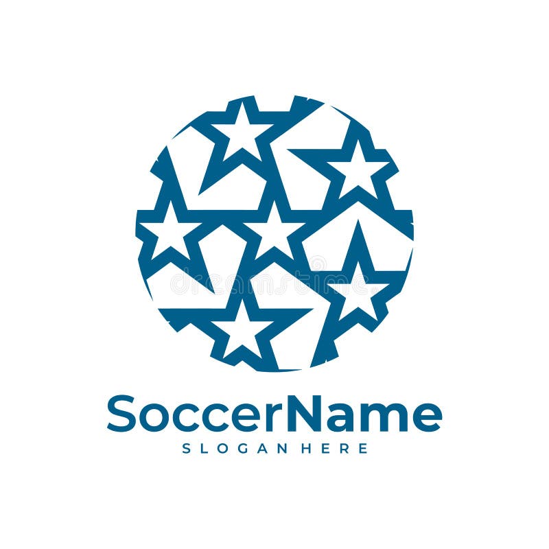Star Soccer Logo Template, Football Star Logo Design Vector Stock ...
