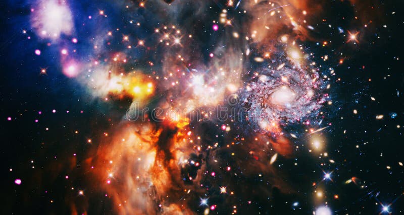 Star in the Space. Collage on Space, Science and Education Items Stock ...