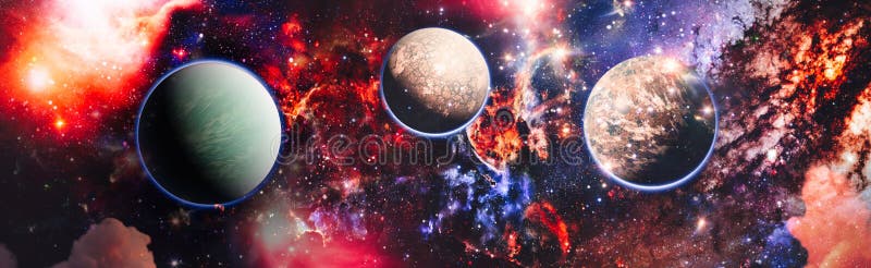Star in the Space. Collage on Space, Science and Education Items Stock ...