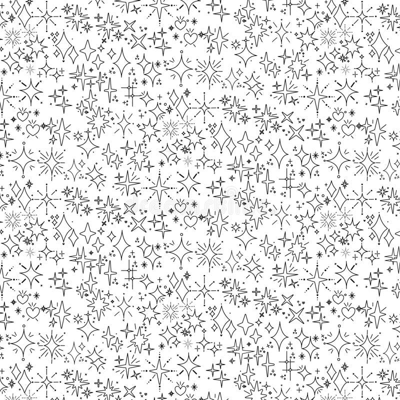 Star Sparkle Glitter Twinkle Bundle Sparkle Seamless Pattern DoodleStar ...